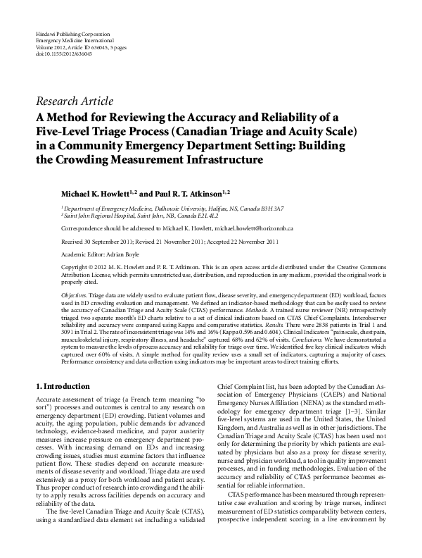 (PDF) A Method for Reviewing the Accuracy and Reliability of a Five ...