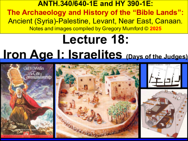 (PDF) Anth.340 Ppt. lecture-18: Origins of Israelites, Iron Age 1 (1200 ...