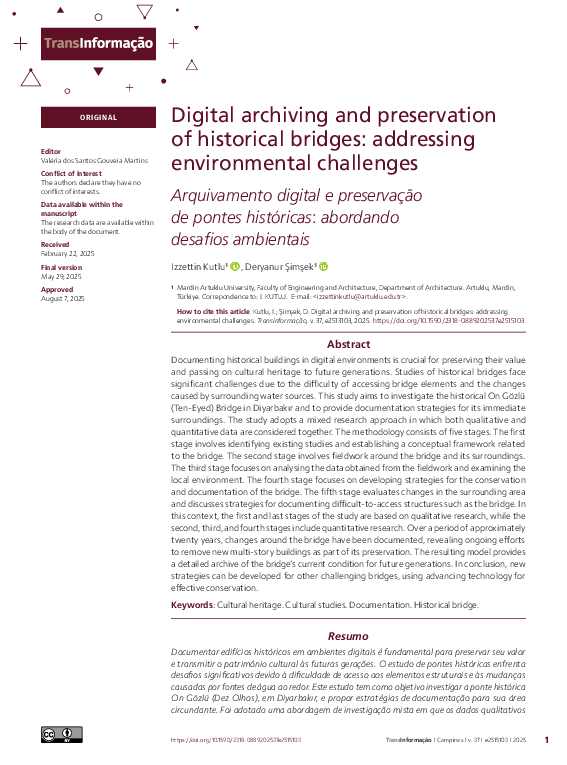 (PDF) Digital archiving and preservation of historical bridges ...