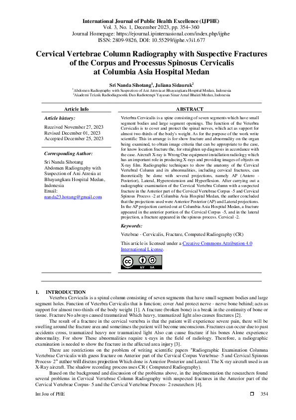 (PDF) Cervical Vertebrae Column Radiography with Suspective Fractures ...