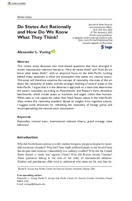 (PDF) Do States Act Rationally and How Do We Know What They Think?