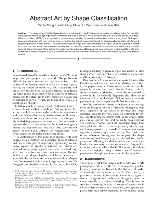 (PDF) Abstract Art by Shape Classification