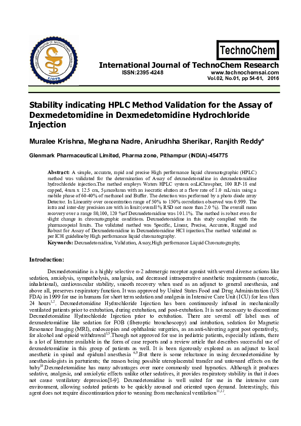 (PDF) Stability Indicating HPLC Method Validation for the Assay of ...