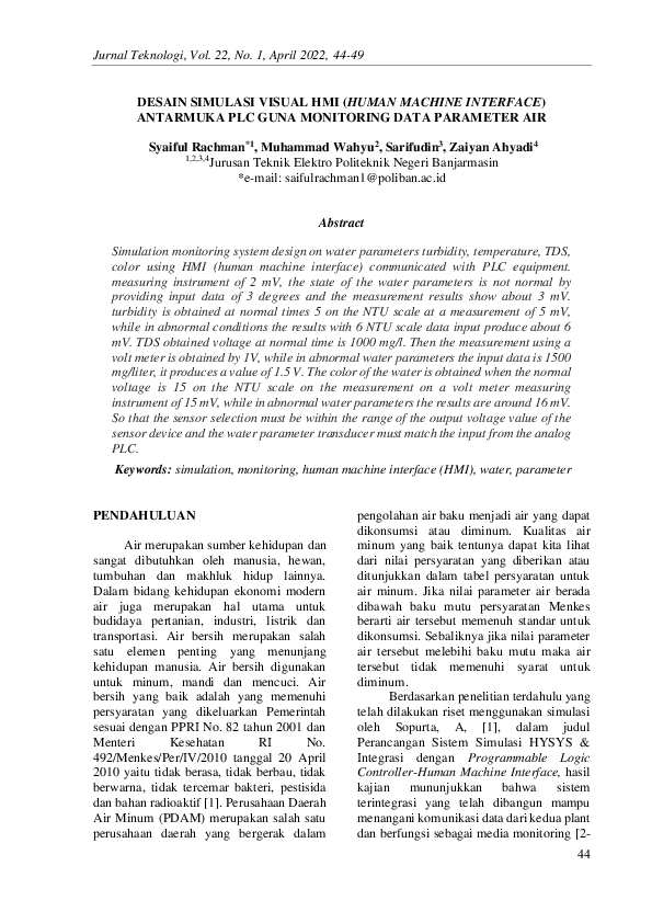 (PDF) Desain Simulasi Visual HMI (Human Machine Interface) Antarmuka ...
