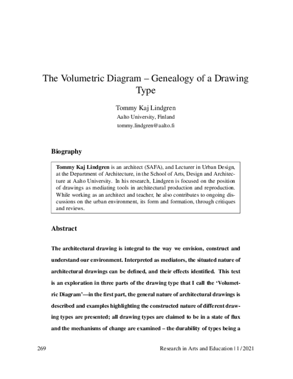 (PDF) The Volumetric Diagram – Genealogy of a Drawing Type