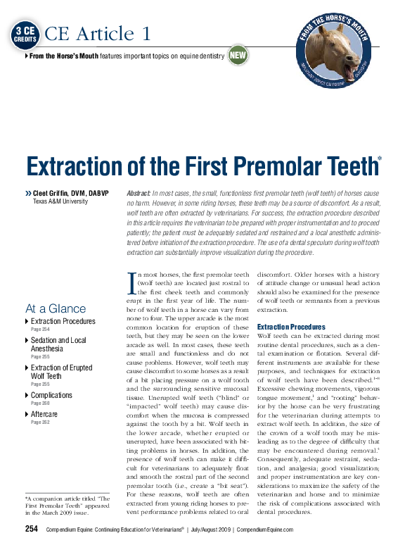(PDF) Extraction of the First Premolar Teeth