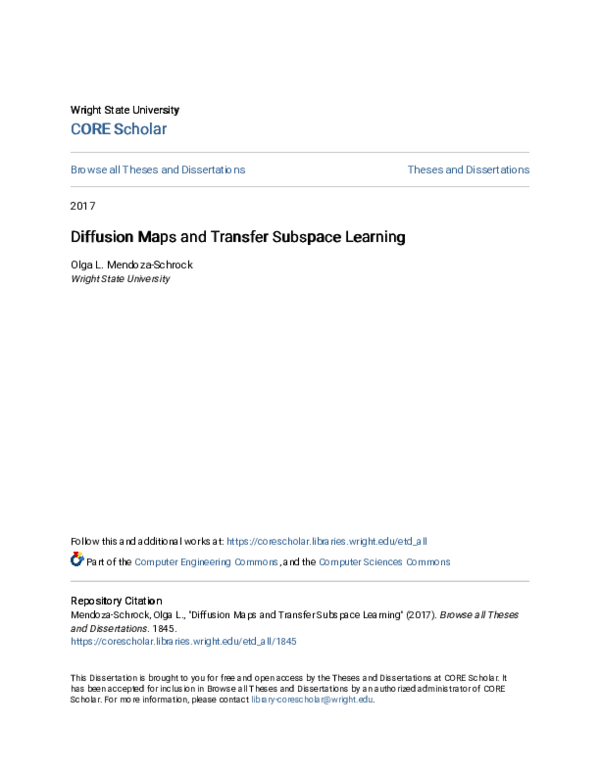 (PDF) Diffusion Maps and Transfer Subspace Learning