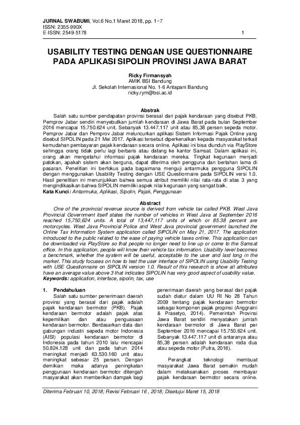 (PDF) Usability Testing Dengan Use Questionnaire Pada Aplikasi Sipolin ...