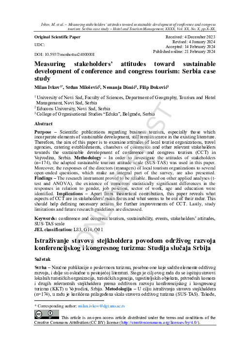 (PDF) Measuring stakeholders' attitudes toward sustainable development ...