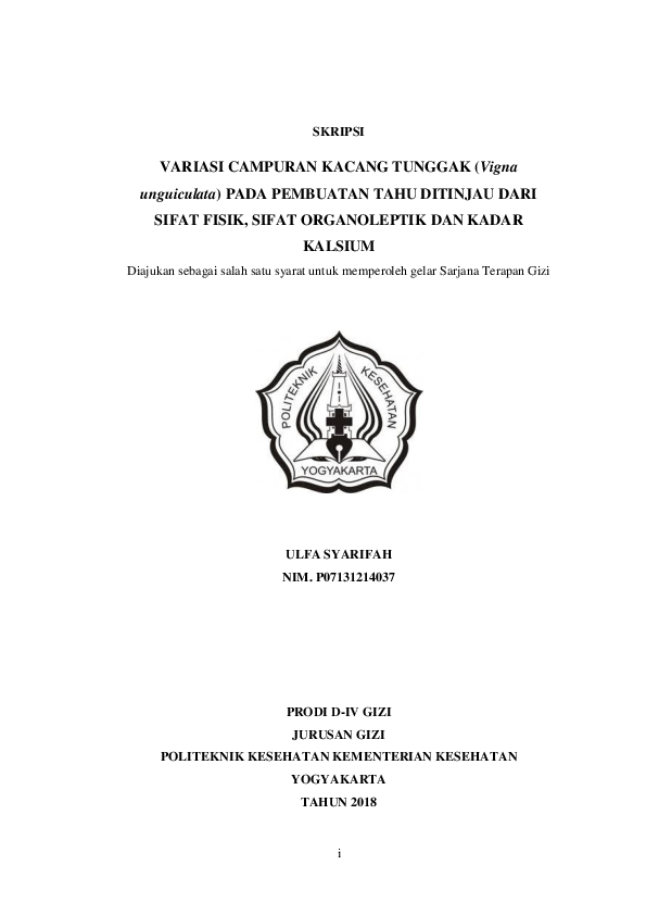 (PDF) VARIASI CAMPURAN KACANG TUNGGAK (Vigna unguiculata) PADA ...