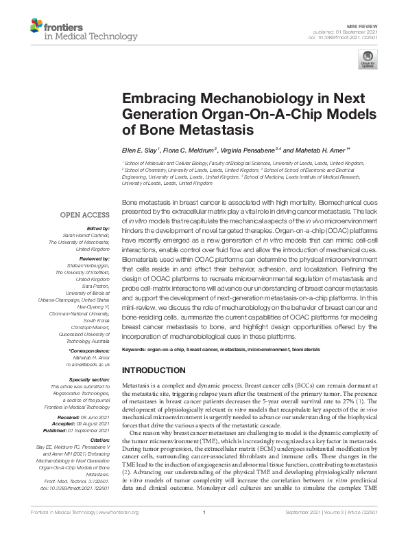 (PDF) Embracing Mechanobiology in Next Generation Organ-On-A-Chip ...