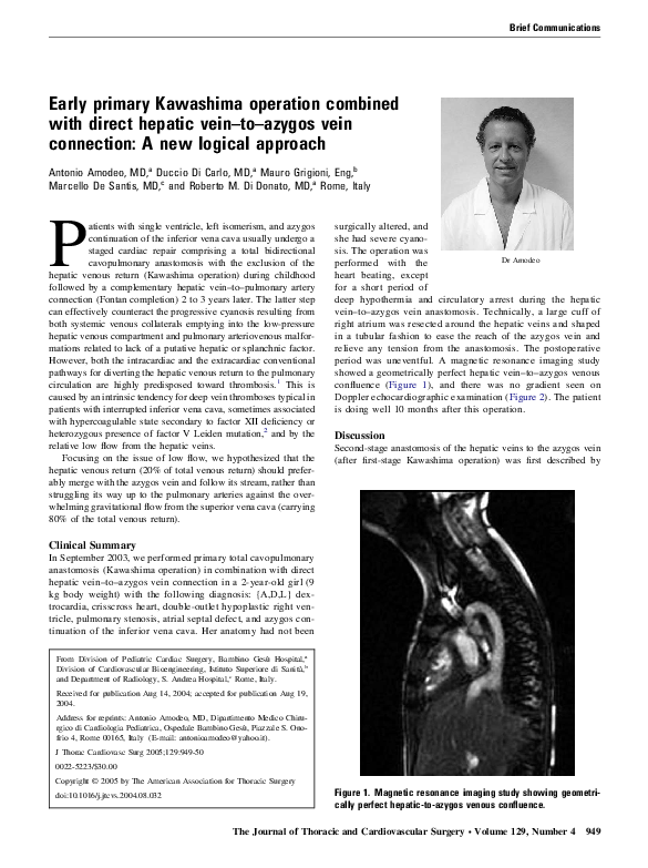 (PDF) Early primary Kawashima operation combined with direct hepatic ...