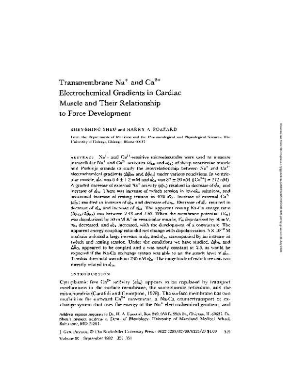 (PDF) Transmembrane Na+ and Ca2+ electrochemical gradients in cardiac ...
