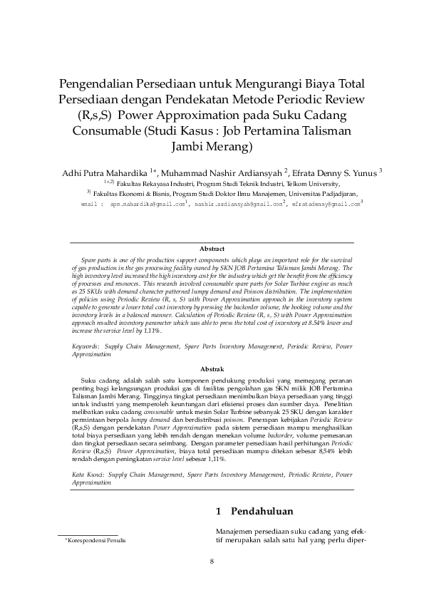 (PDF) Pengendalian Persediaan Untuk Mengurangi Biaya Total Persediaan ...