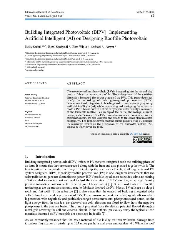 (PDF) Building Integrated Photovoltaic (BIPV): Implementing Artificial ...