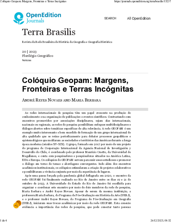 (PDF) Colóquio Geopam: Margens, Fronteiras e Terras Incógnitas