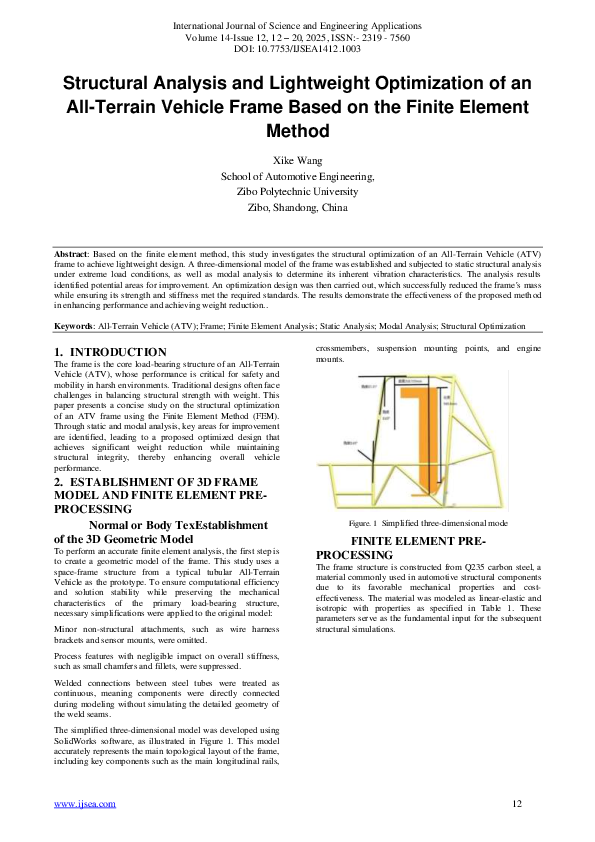 (PDF) Structural Analysis and Lightweight Optimization of an All ...