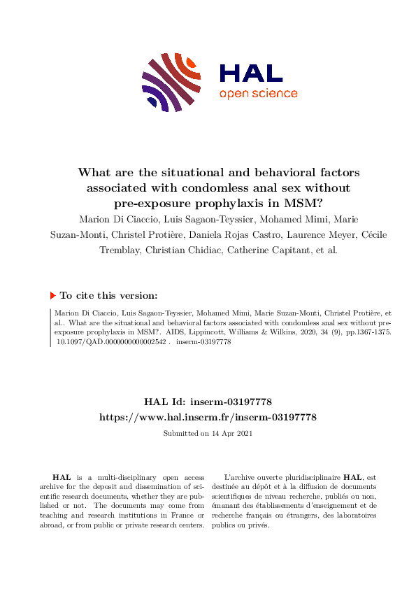 (PDF) What are the situational and behavioral factors associated with ...