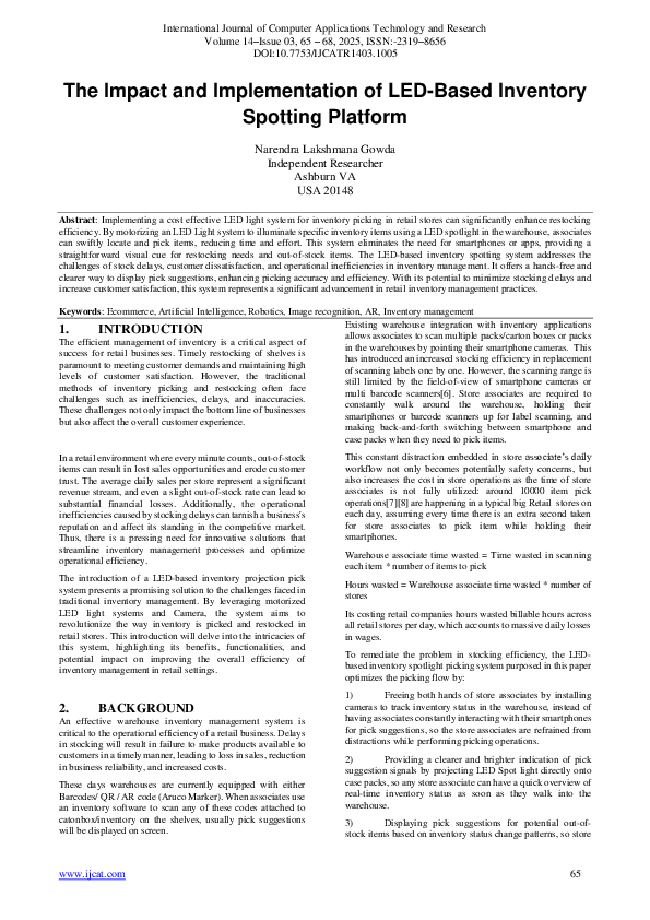 (PDF) The Impact and Implementation of LED-Based Inventory Spotting ...
