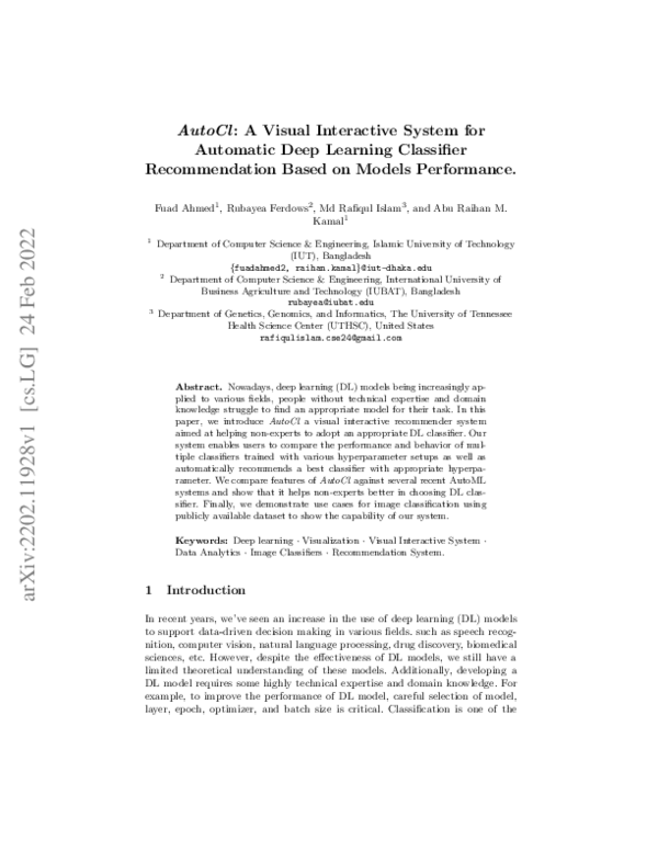 (PDF) AutoCl : A Visual Interactive System for Automatic Deep Learning ...