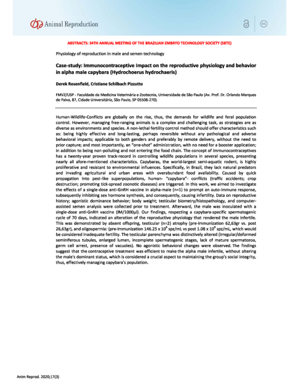 (PDF) Case‐study: Immunocontraceptive Impact on the reproductive ...