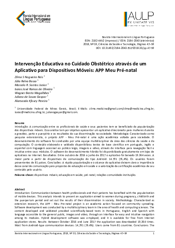 (PDF) Intervenção Educativa no Cuidado Obstétrico através de um ...