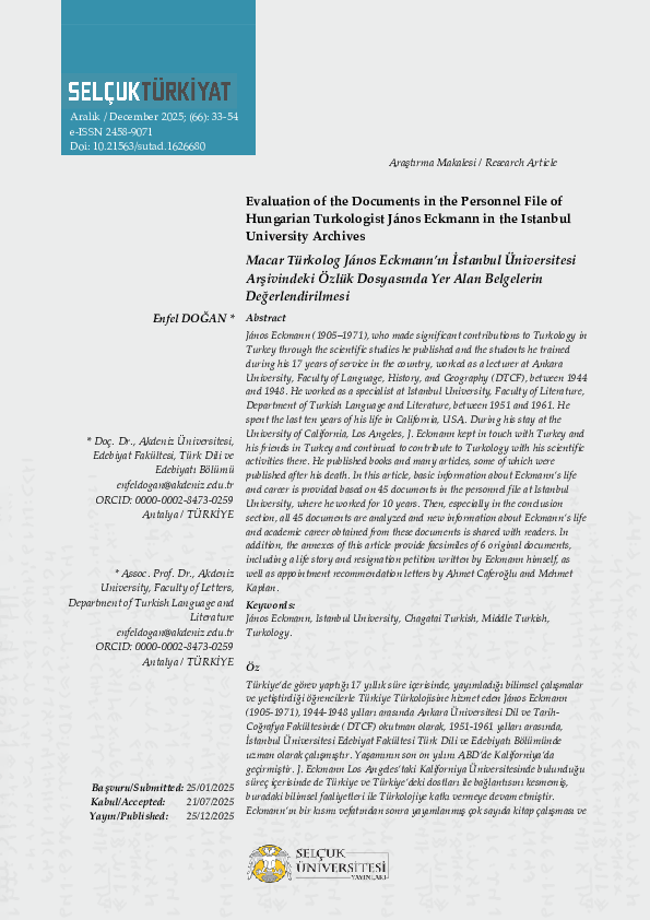 (PDF) Evaluation of the Documents in the Personnel File of Hungarian ...