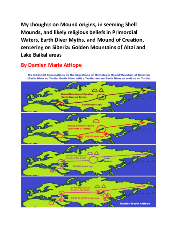 (PDF) My thoughts on Mound origins, in seeming Shell Mounds, and likely ...