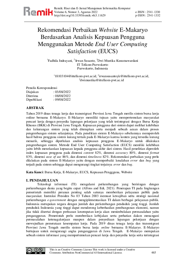 (PDF) Rekomendasi Perbaikan Website E-Makaryo Berdasarkan Analisis ...