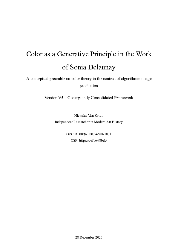(PDF) Color as a Generative Principle in the Work of Sonia Delaunay ...