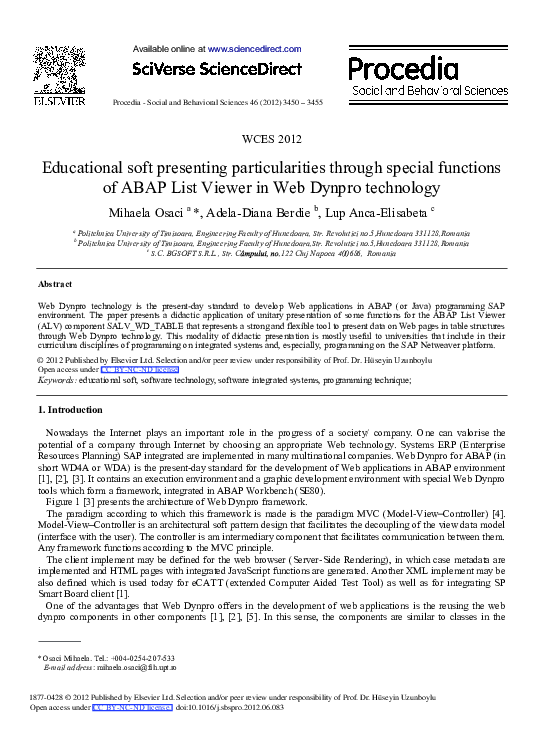 (PDF) Educational Soft Presenting Particularities Through Special ...