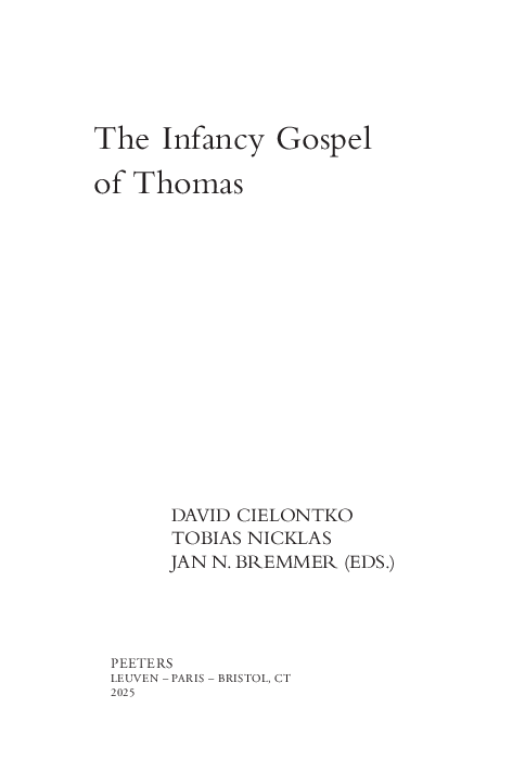 (PDF) “The Old Czech Version of the Infancy Gospel of Thomas,” In: The ...