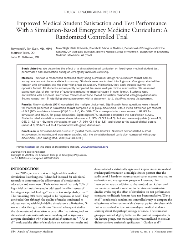 (PDF) 2009 Improved Medical Student Satisfaction and Test Performance ...