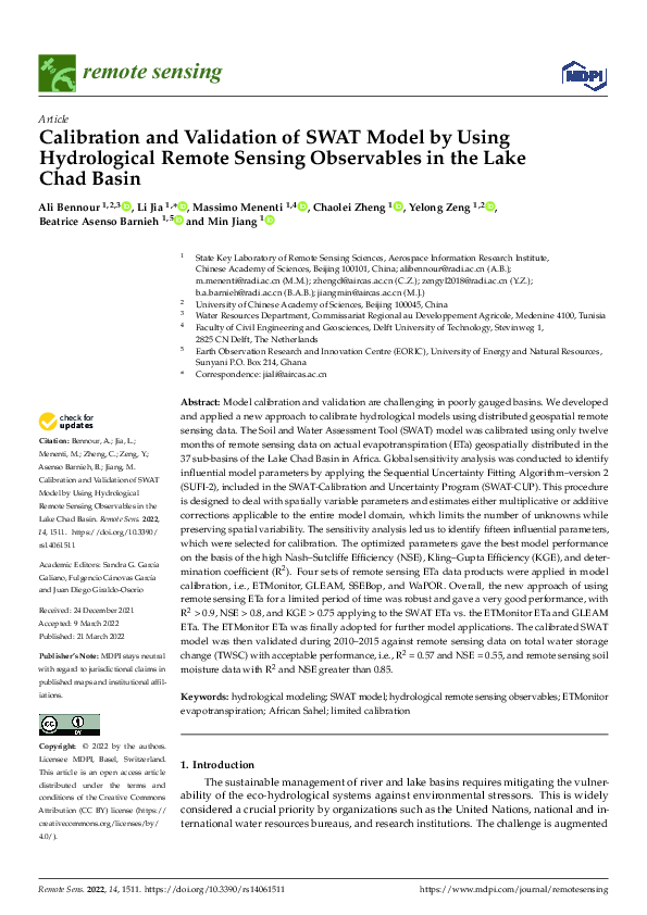 (PDF) Calibration and Validation of SWAT Model by Using Hydrological ...