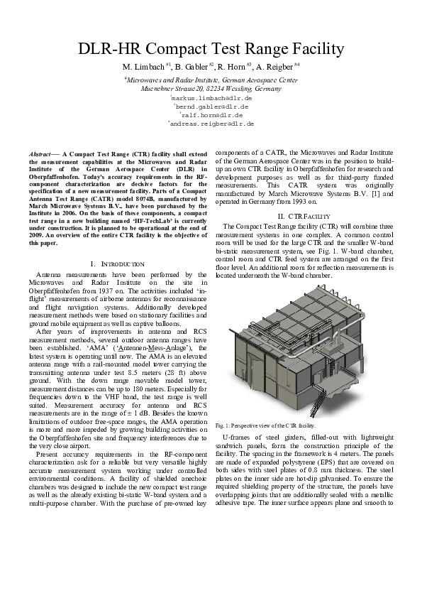 (PDF) DLR Compact Test Range facility