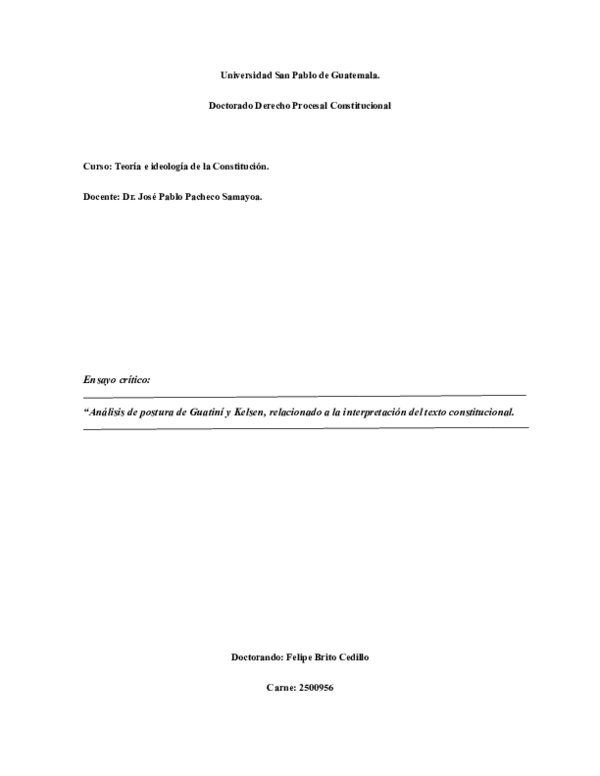 (PDF) Ensayo critico sobre Teoria vrs Ideologia en la interpretacion ...