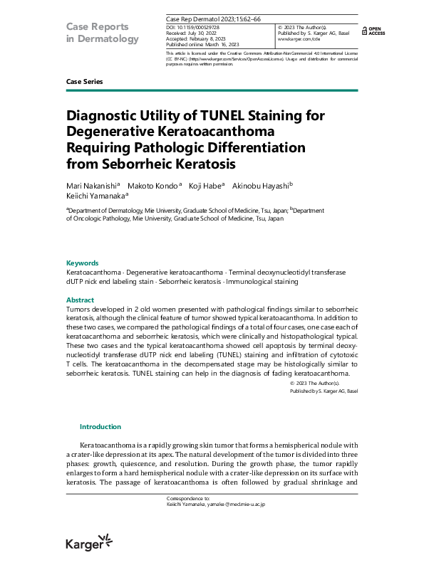 (PDF) Diagnostic Utility of TUNEL Staining for Degenerative ...