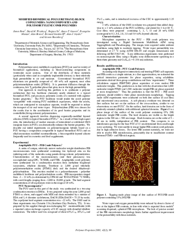 (PDF) Modified biomedical poly (urethane) block copolymers ...