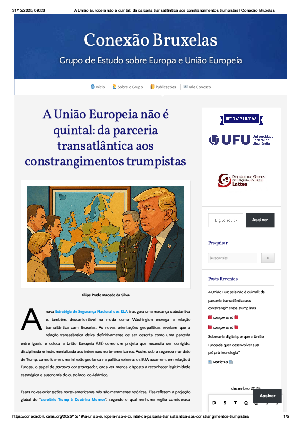 (PDF) SILVA, F. P. M.. A União Europeia não é quintal - da parceria ...