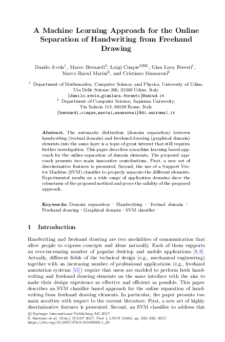 (PDF) A Machine Learning Approach for the Online Separation of ...