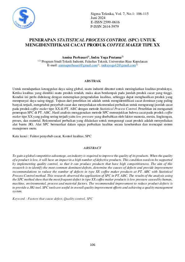 (PDF) Penerapan Statistical Process Control (SPC) Untuk ...