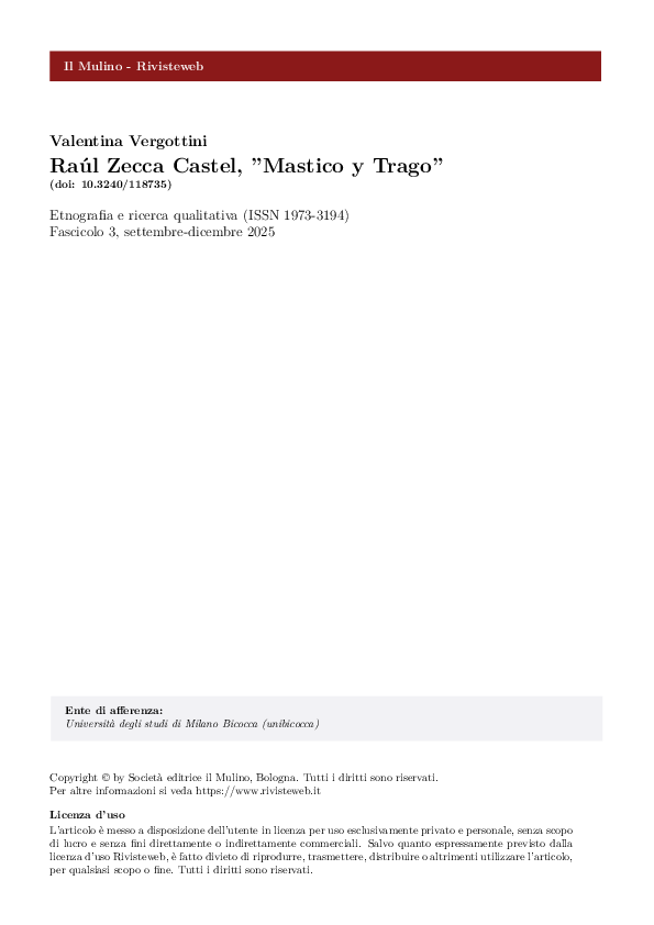 (PDF) Vergottini, V., (2025) «Raúl Zecca Castel | Mastico y Trago ...
