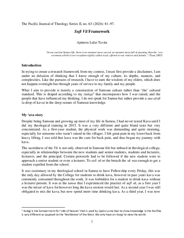 (PDF) Sufi Vā Framework