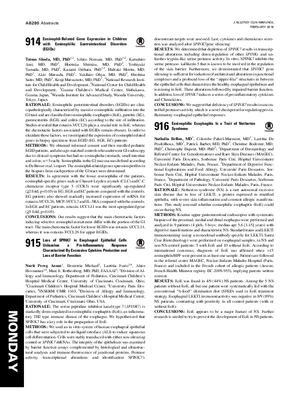 (PDF) Loss of SPINK7 in Esophageal Epithelial Cells Unleashes a Pro ...