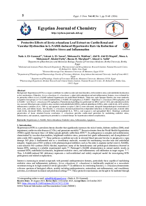 (PDF) Egyptian Journal of Chemistry