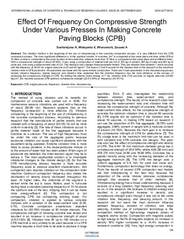 (PDF) Effect Of Frequency On Compressive Strength Under Various Presses ...