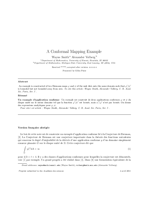 (PDF) A conformal mapping example