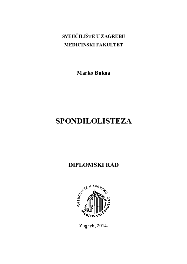 (PDF) Spondylolisthesis