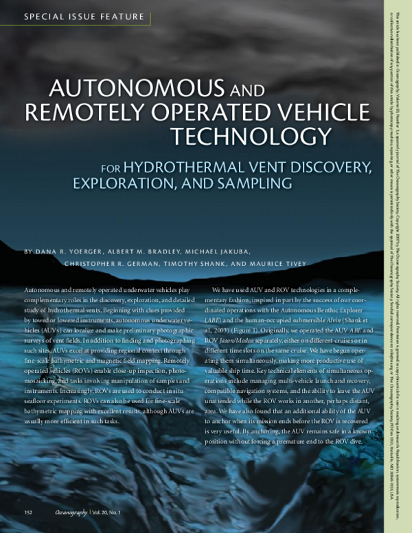 (PDF) Autonomous and Remotely Operated Vehicle Technology for ...
