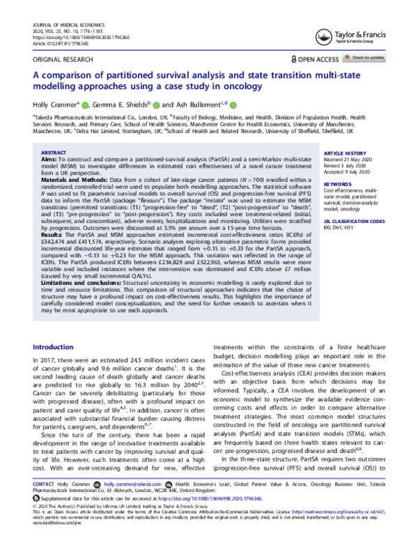 (PDF) A comparison of partitioned survival analysis and state ...